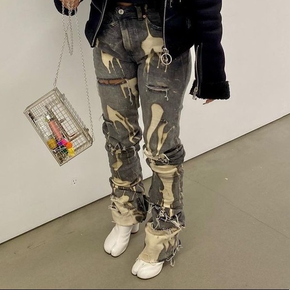 PrettyLittleThing | Jeans | Suigneris Jeans Bleach Splatter Distressed ...